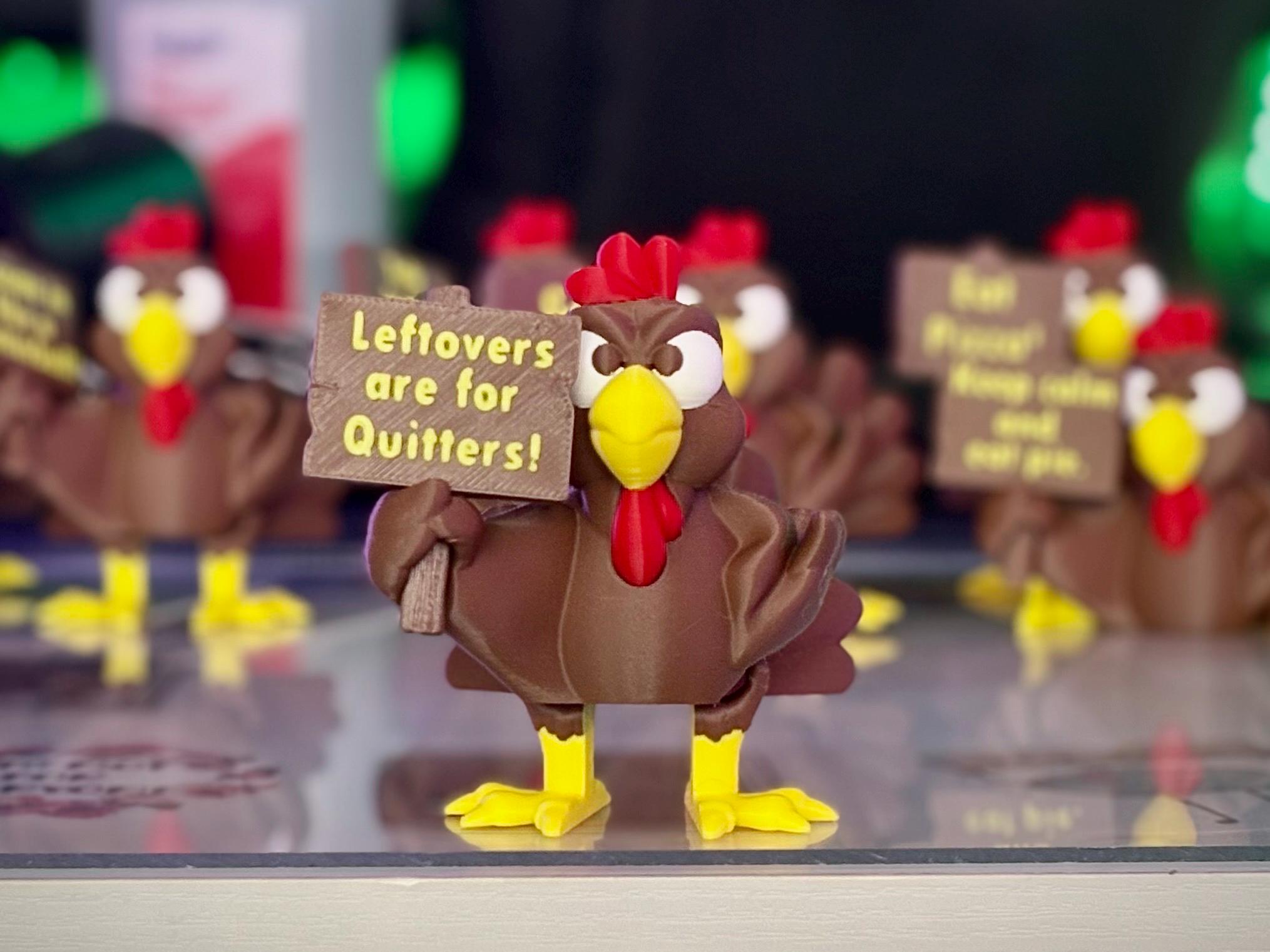 Turkey on Strike With Custom Sign – Thanksgiving Table Centerpiece ...