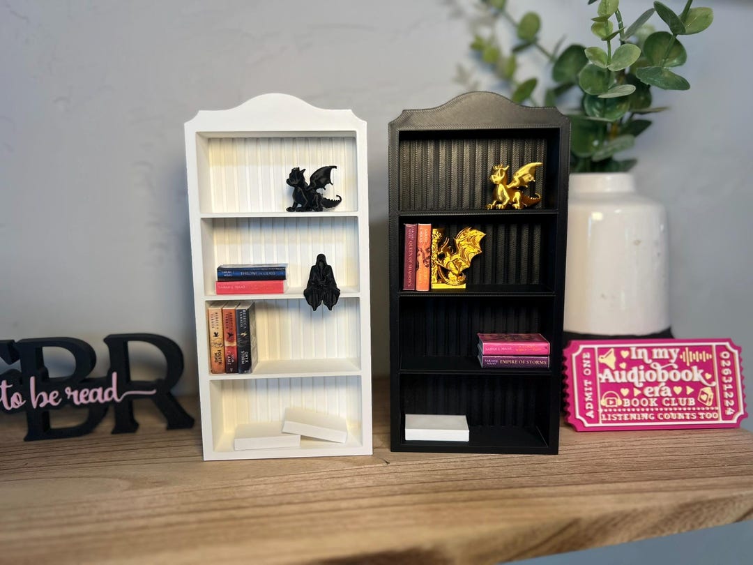 Mini Bookshelf for Tiny Books | Mini Library Shelf Decor | Small Book ...
