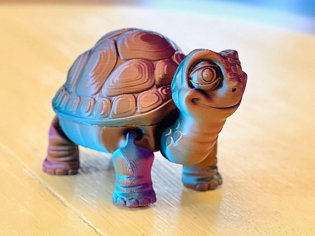 Articulated Tortoise With Storage Shell - 3D Printed Collectible ...