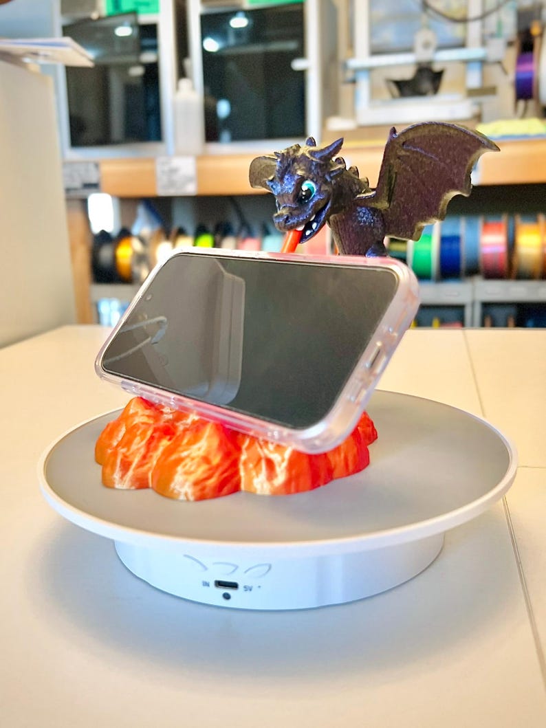 Dragon Book Nook, Phone Stand or Bookshelf Decor Fire-breathing – 3D ...