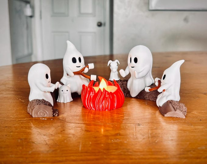 Cozy Ghosts by the Campfire With Flickering Light - Etsy
