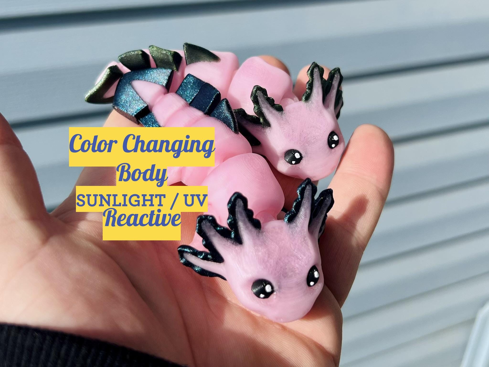 Axolotls Color Changing Fidgets Articulating Sensory Pet Color Changing ...