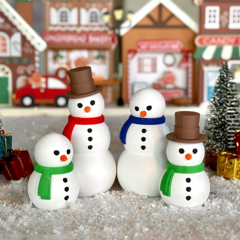 Snowman Figurines - Etsy