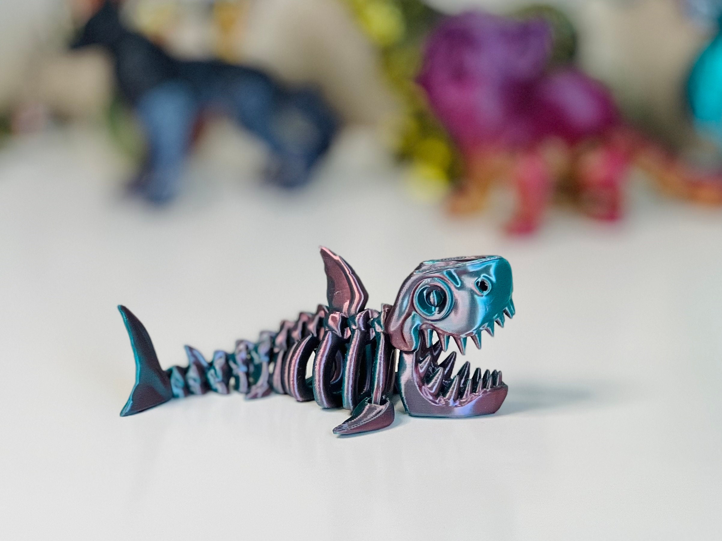 Articulated Skeleton Shark 3D Printed Collectible, Unique Shark Decor ...