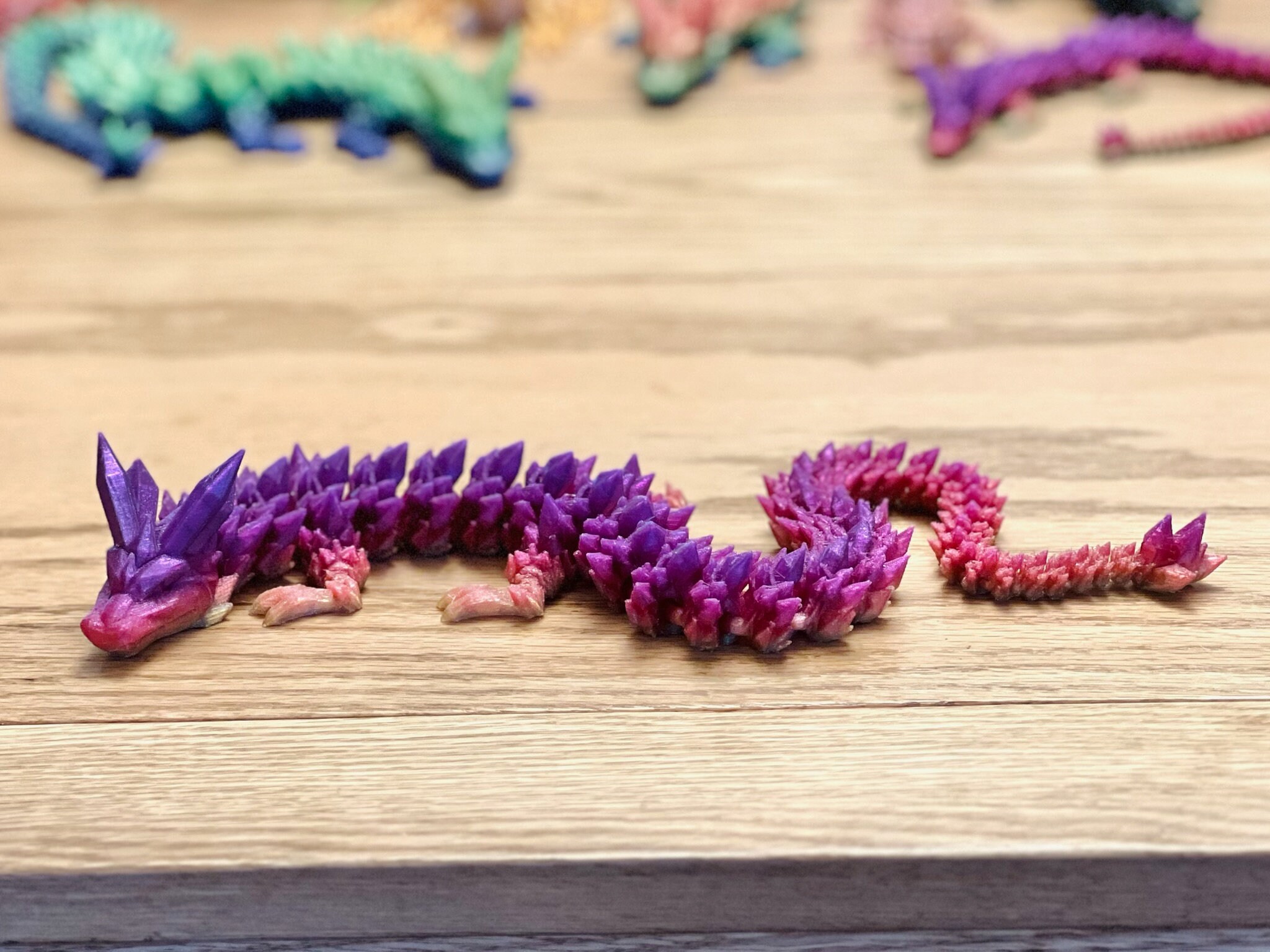 Crystal Dragons 3D Printed Collectible, Mystical Dragon Sculpture ...