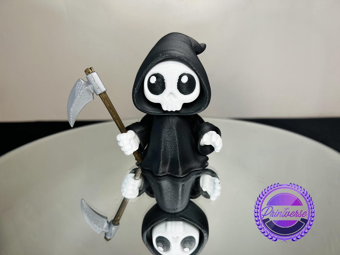 Flexy Chibi Grim Reaper Articulated Cute Grim Reaper Toy Halloween ...