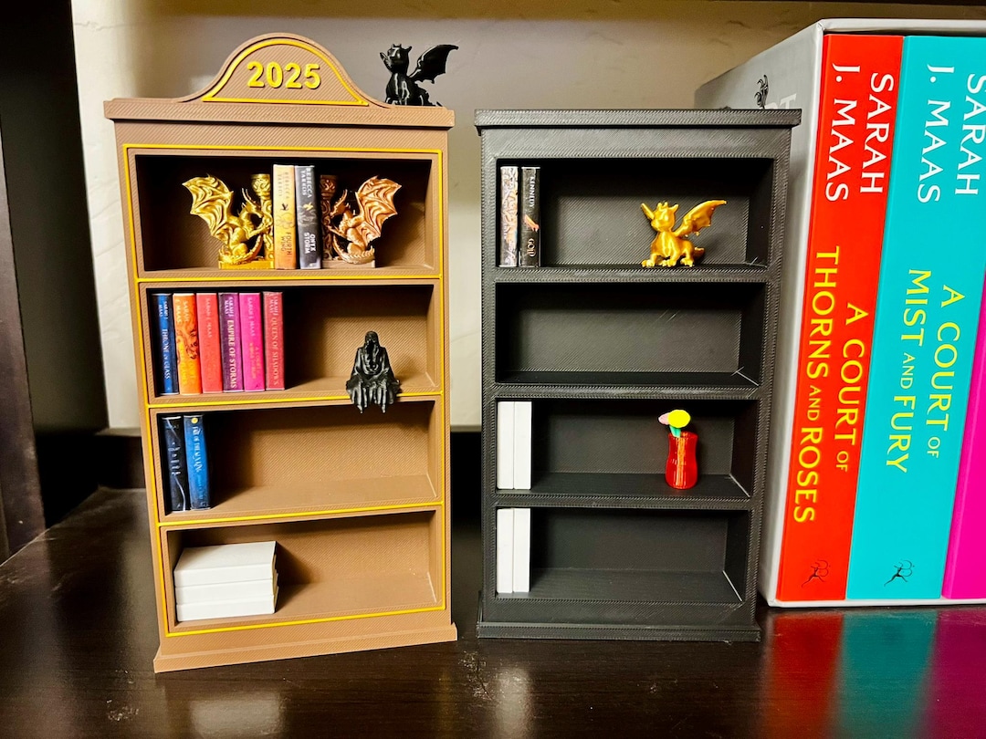 Mini Bookshelf 3D Printed Bookshelf for Tiny Books, Display for Mini ...