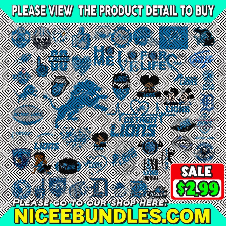 50 Files Detroit-lions Team Bundles Svg, Detroit-lions Svg, N F L Teams ...