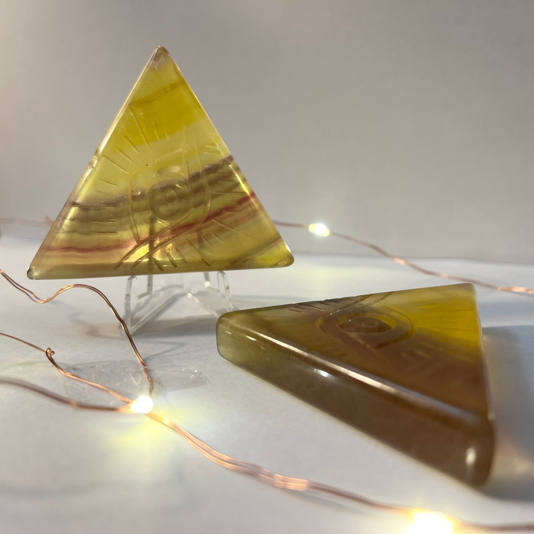 Golden Fluorite Third Evil Eye Pyramid - Etsy
