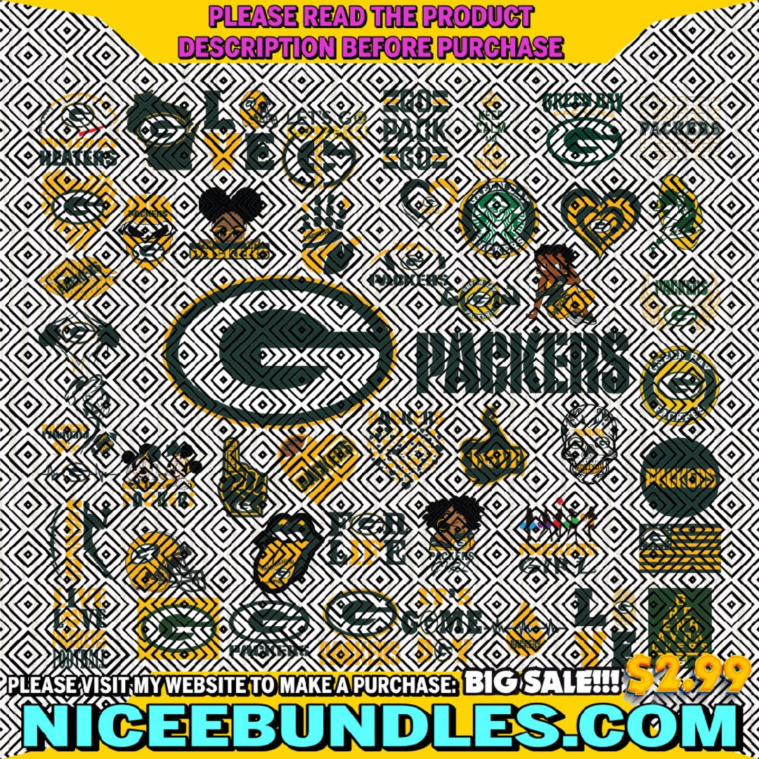 50 Files Green-bay Packers Team Bundles Svg, Green-bay Packers Svg, N F ...