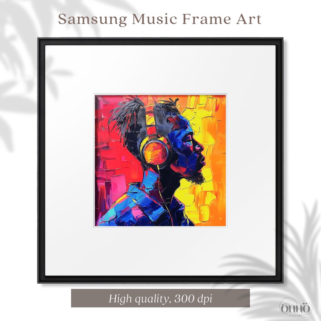 Samsung Music Frame Art | Rapper Silhouette With Headphones | Music ...