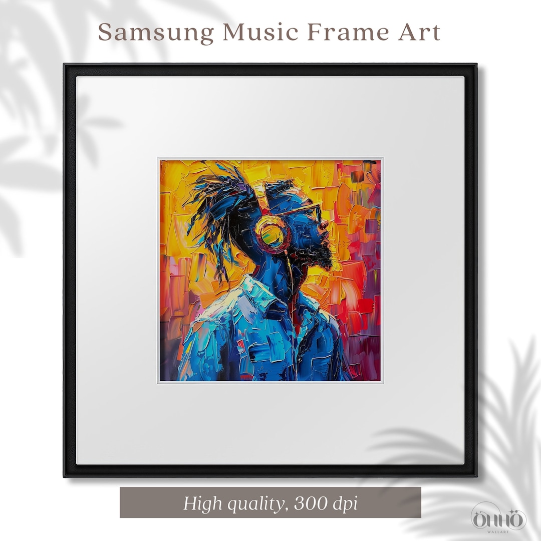 Samsung Music Frame Art | Rapper Silhouette With Headphones | Music ...