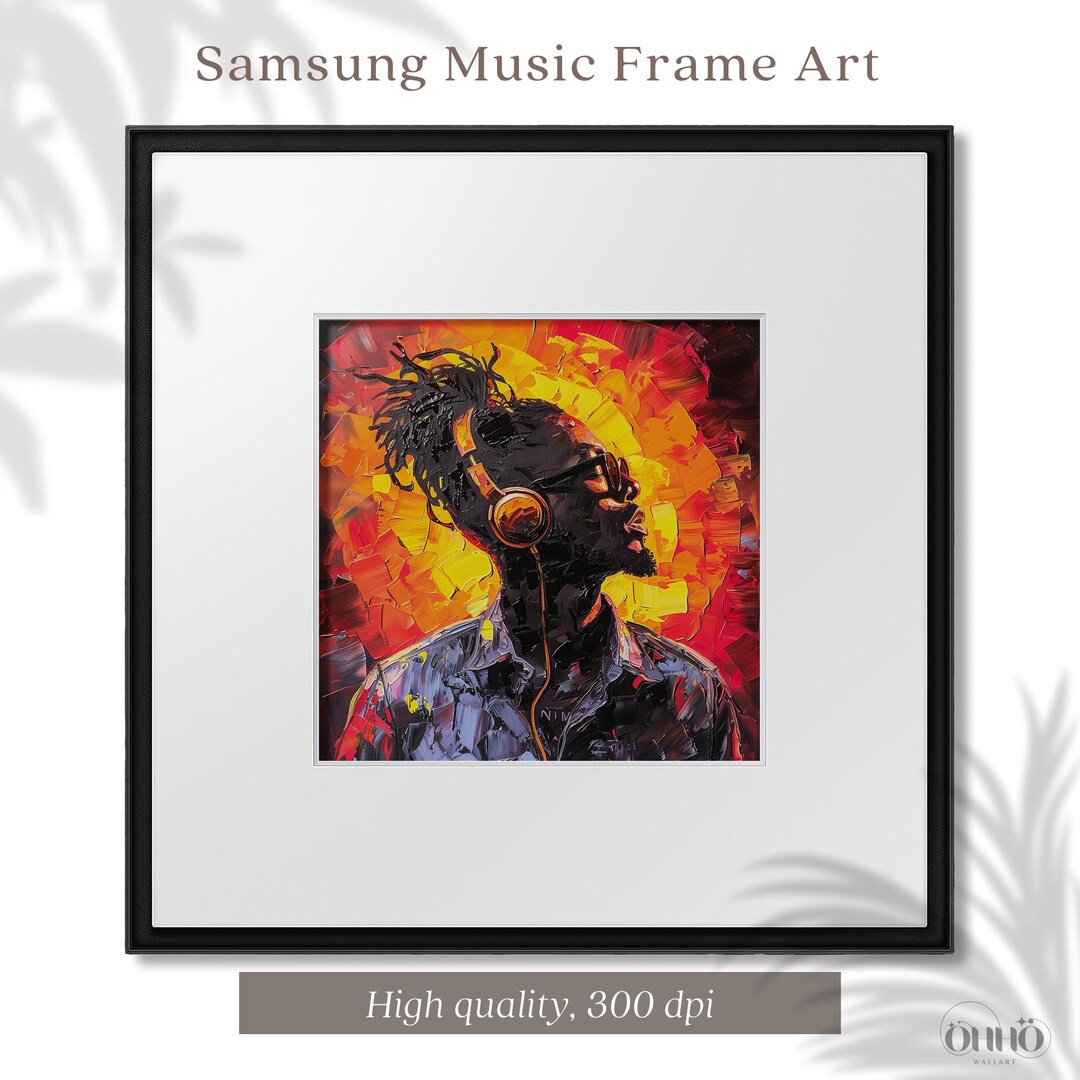 Samsung Music Frame Art | Rapper Silhouette With Headphones | Music ...