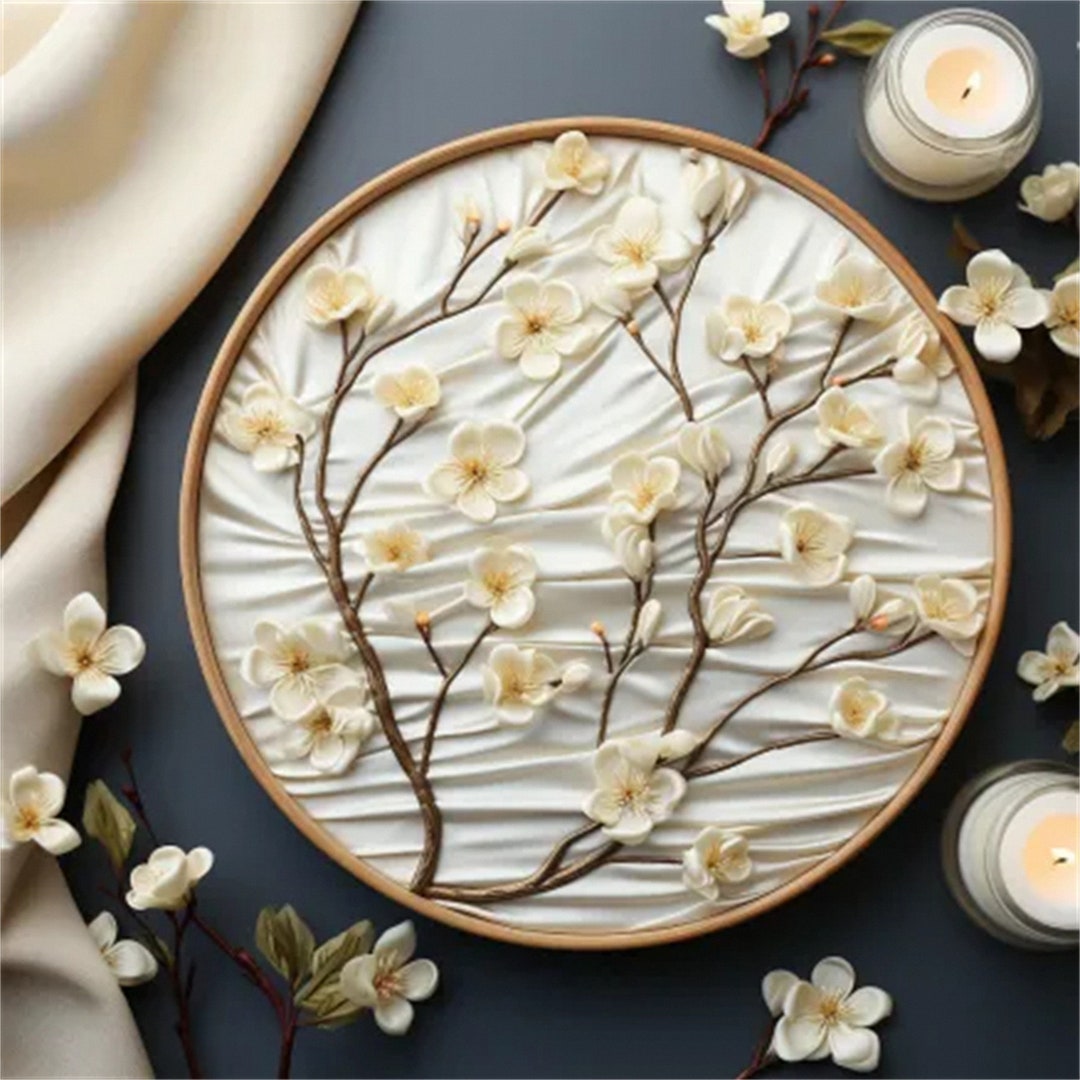 Circular Embroidery Custom Embroidery Hand Embroidery Mum's Embroidery ...