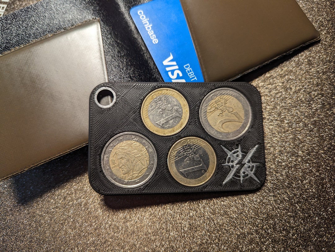 Euro Stash Coin Card | Compact Currency Organizer - Etsy