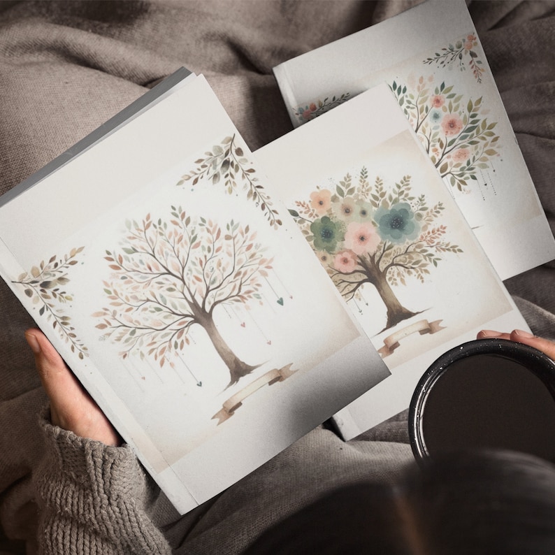 Watercolor Family Tree Journal - Chronicle Your Parenting Journey - Etsy