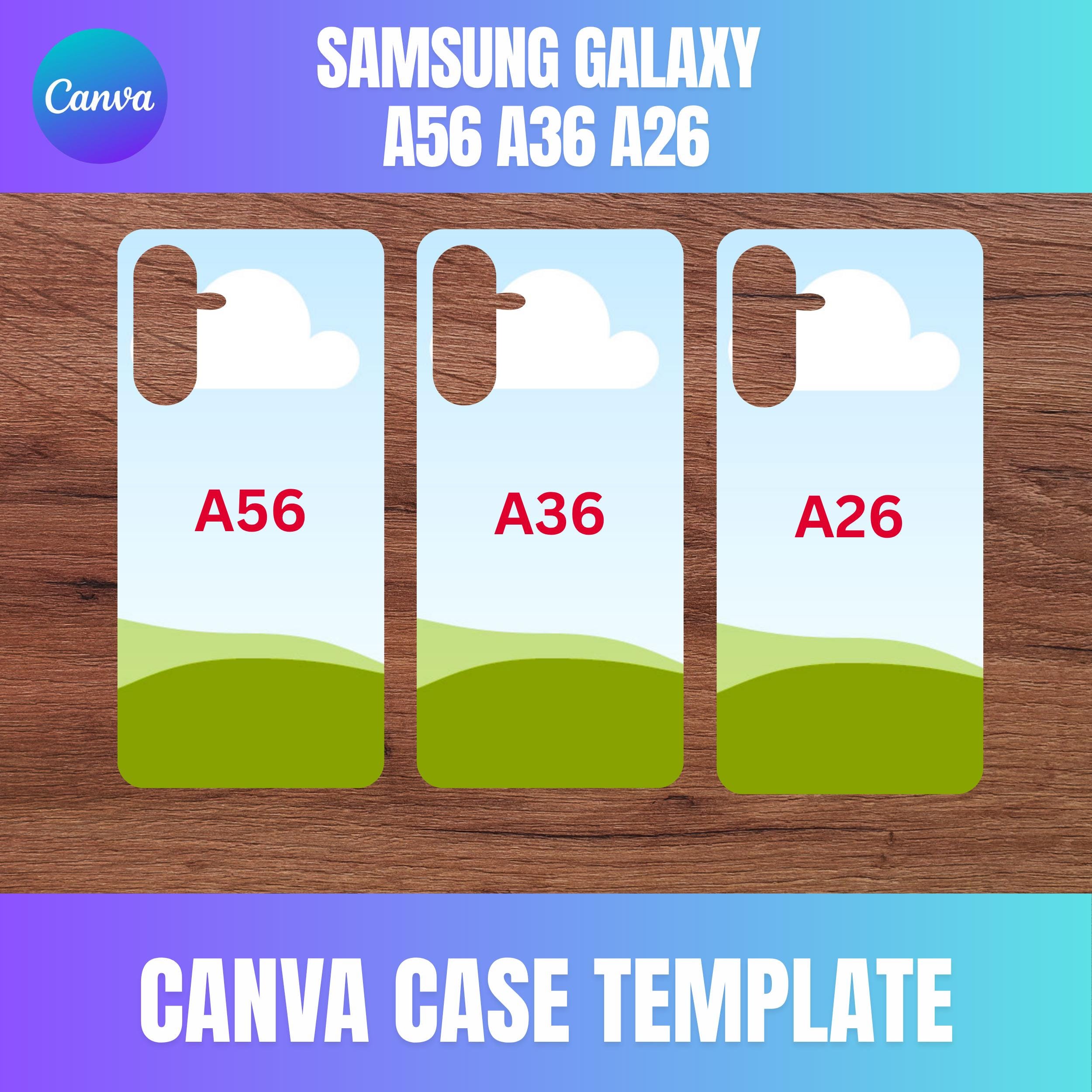 Samsung Galaxy Phone Case Template for Canva: A56 A36 A26 Mockup ...
