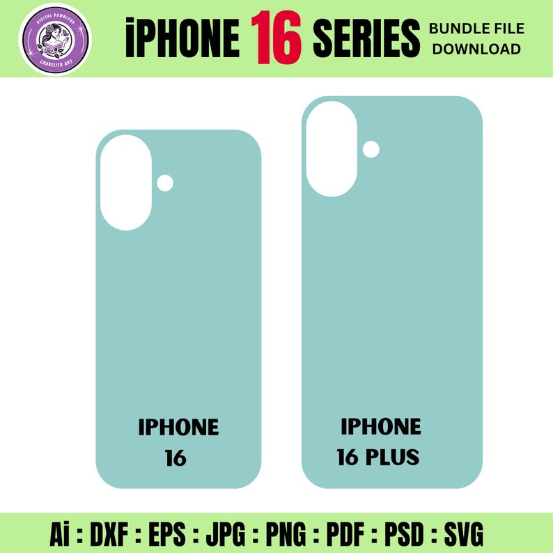 IPhone 16 Case Template Bundle: All Models, AI SVG PNG (digital ...