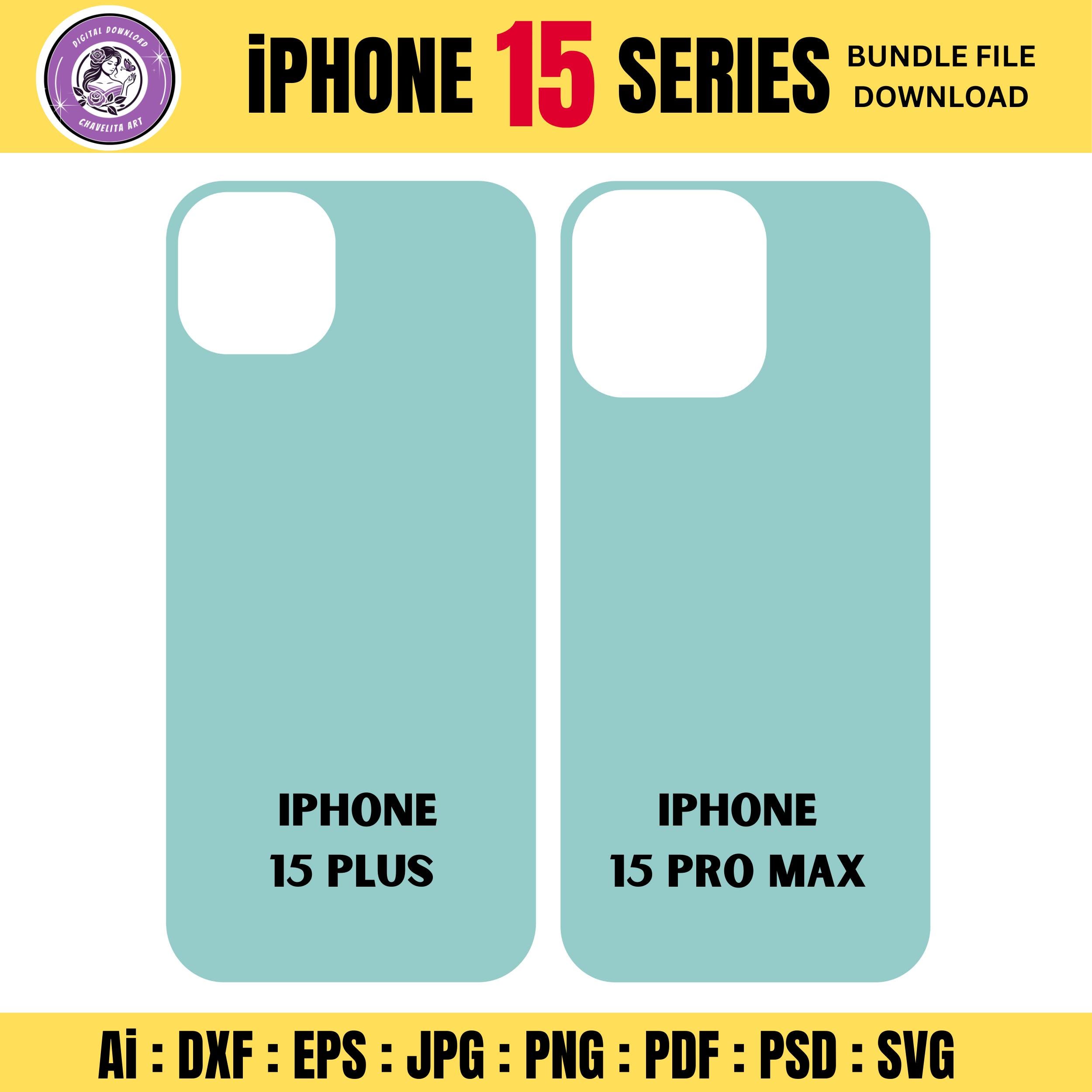IPhone 15 Case Template Bundle: Cricut & Laser Cut Files (digital ...