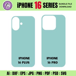IPhone 16 Case Template Bundle: All Models, AI SVG PNG (digital ...