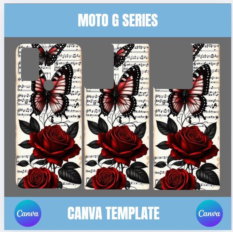 Moto G Phone Case Template Bundle: Editable Canva Design (digital ...