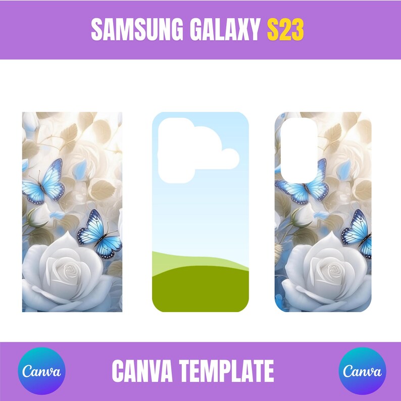Samsung Galaxy S23 Case Canva Template: Editable Phone Design (digital ...