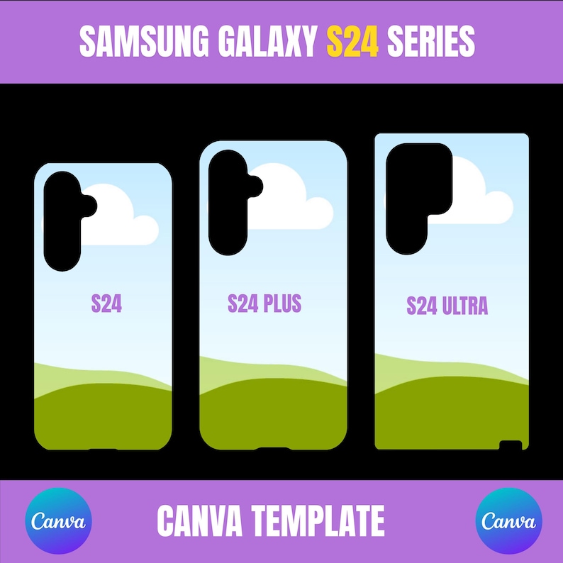 Samsung Galaxy S24 Case Canva Template: Editable Design (digital ...