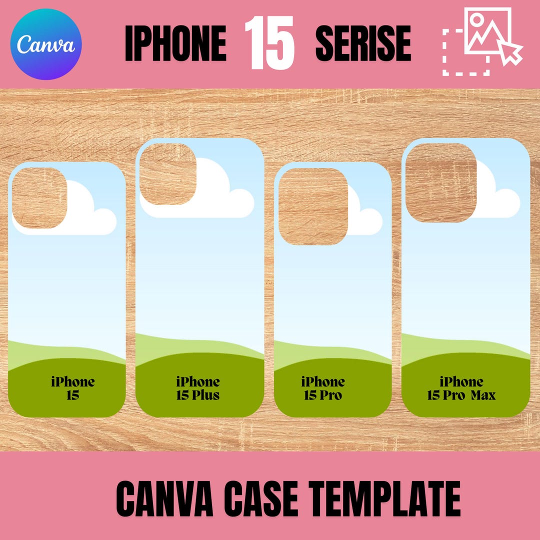 IPhone 15 Canva Case Template Bundle (digital Download) - Etsy