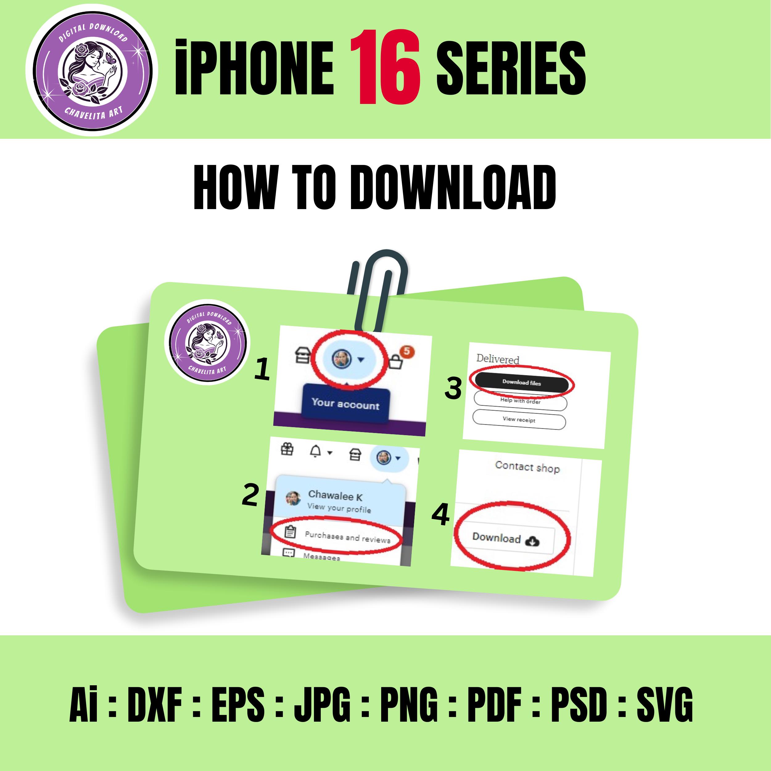 IPhone 16 Case Template Bundle: All Models, AI SVG PNG (digital ...