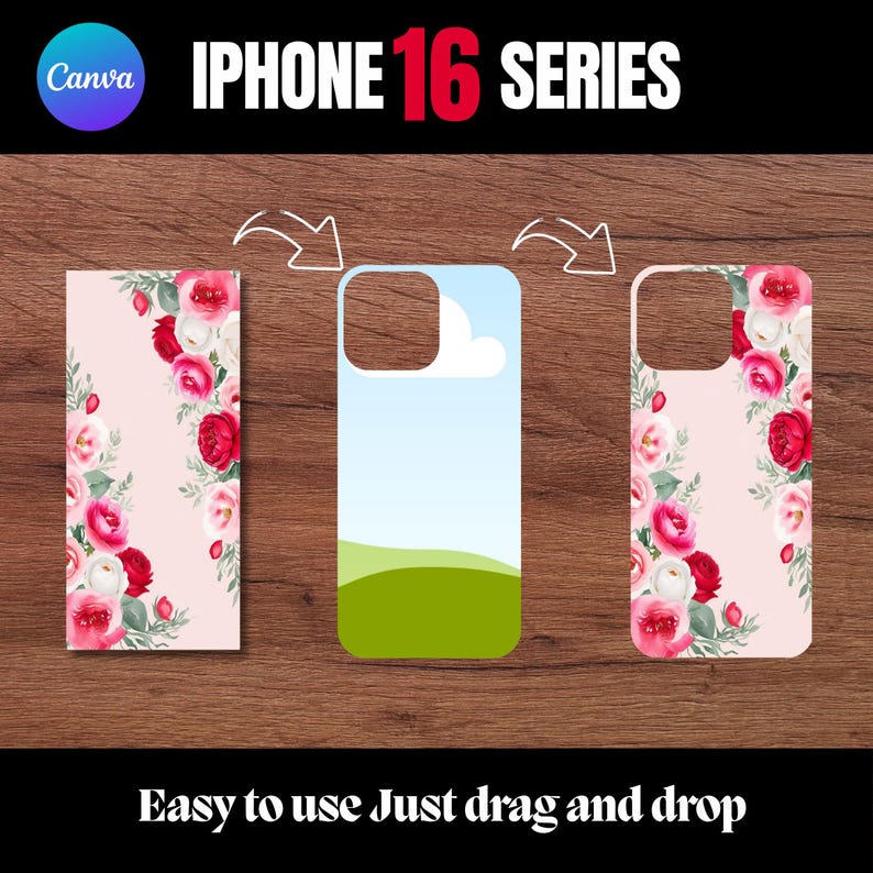 IPhone 16 Series Canva Case Template Bundle, Magsafe Mockup, POD ...
