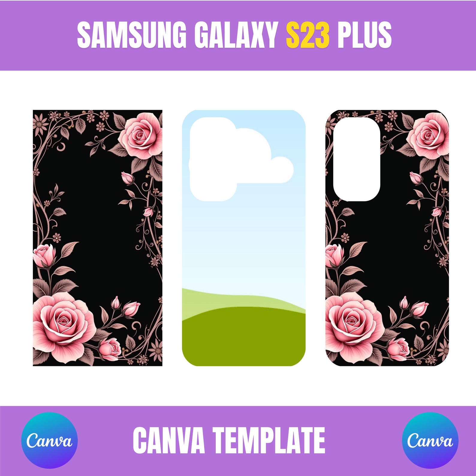 Samsung Galaxy S23 Case Canva Template: Editable Phone Design (digital ...