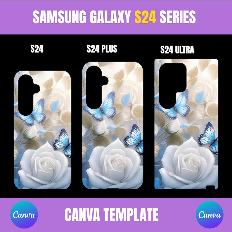 Samsung Galaxy S24 Case Canva Template: Editable Design (digital ...