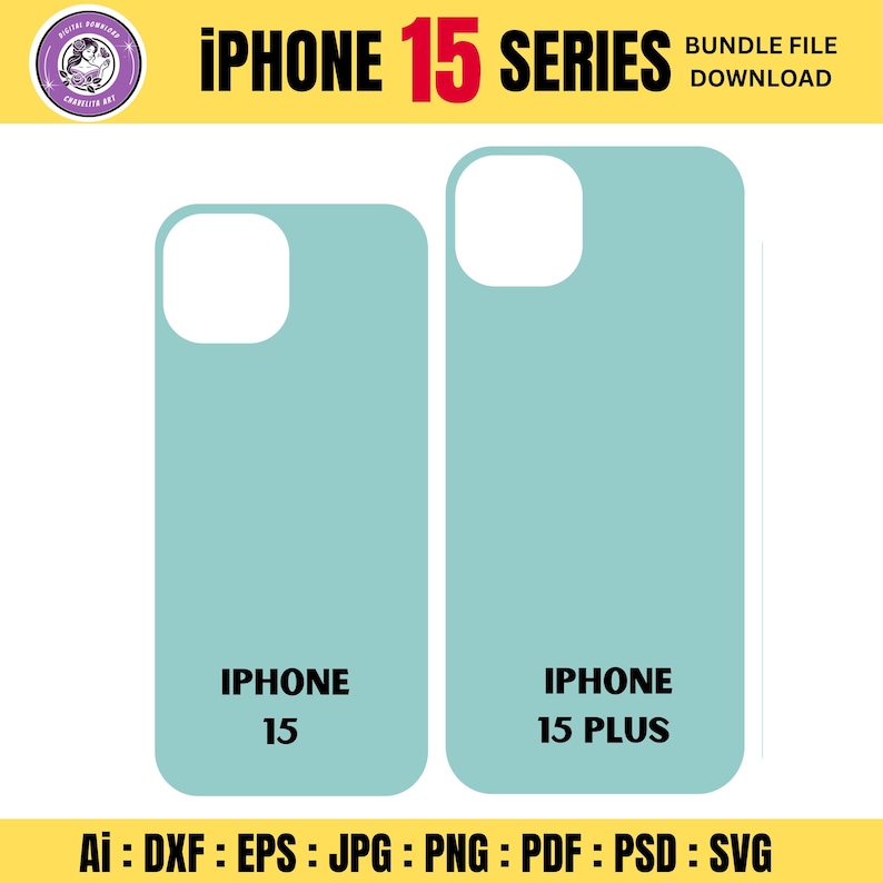 IPhone 15 Case Template Bundle: Cricut & Laser Cut Files (digital ...