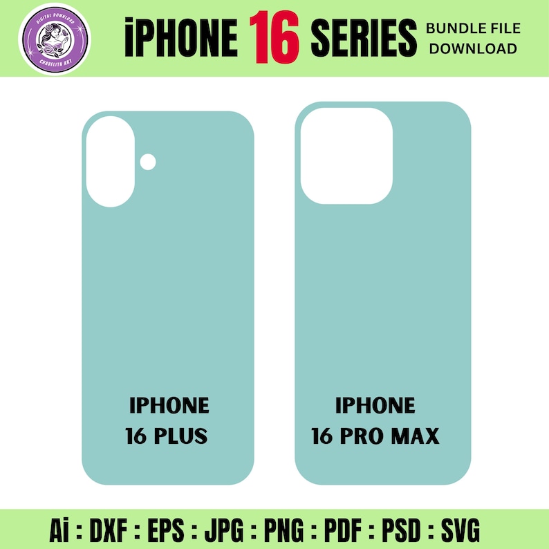 IPhone 16 Case Template Bundle: All Models, AI SVG PNG (digital ...