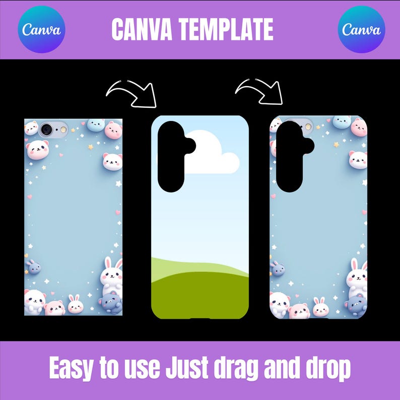 Samsung Galaxy S24 Case Canva Template: Editable Design (digital ...