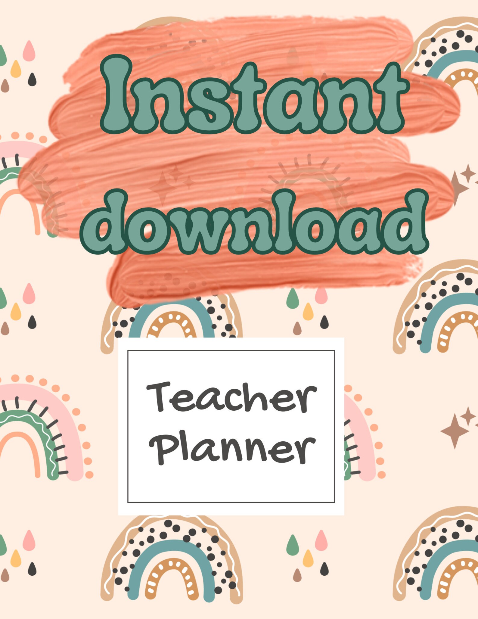 Instant Download Digital Printable Teacher Planner Dateless - Etsy