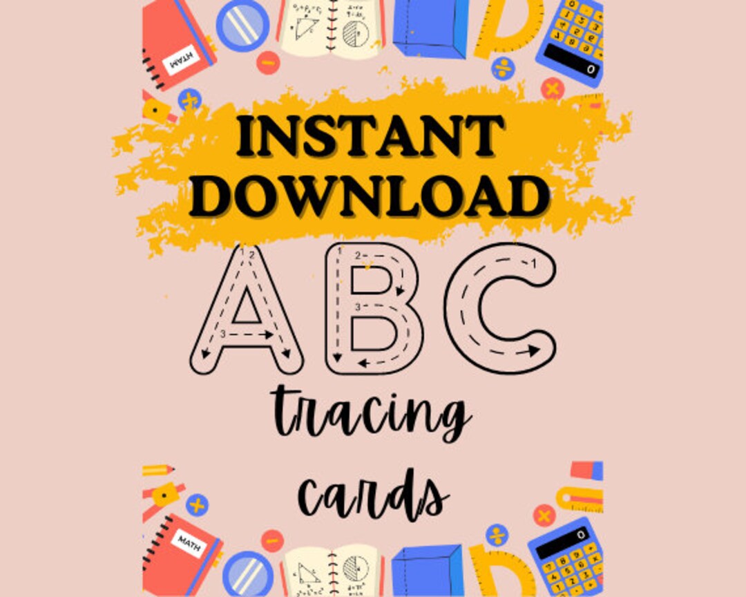 Instant Download Digital Printable Worksheet Alphabet Tracing Task ...