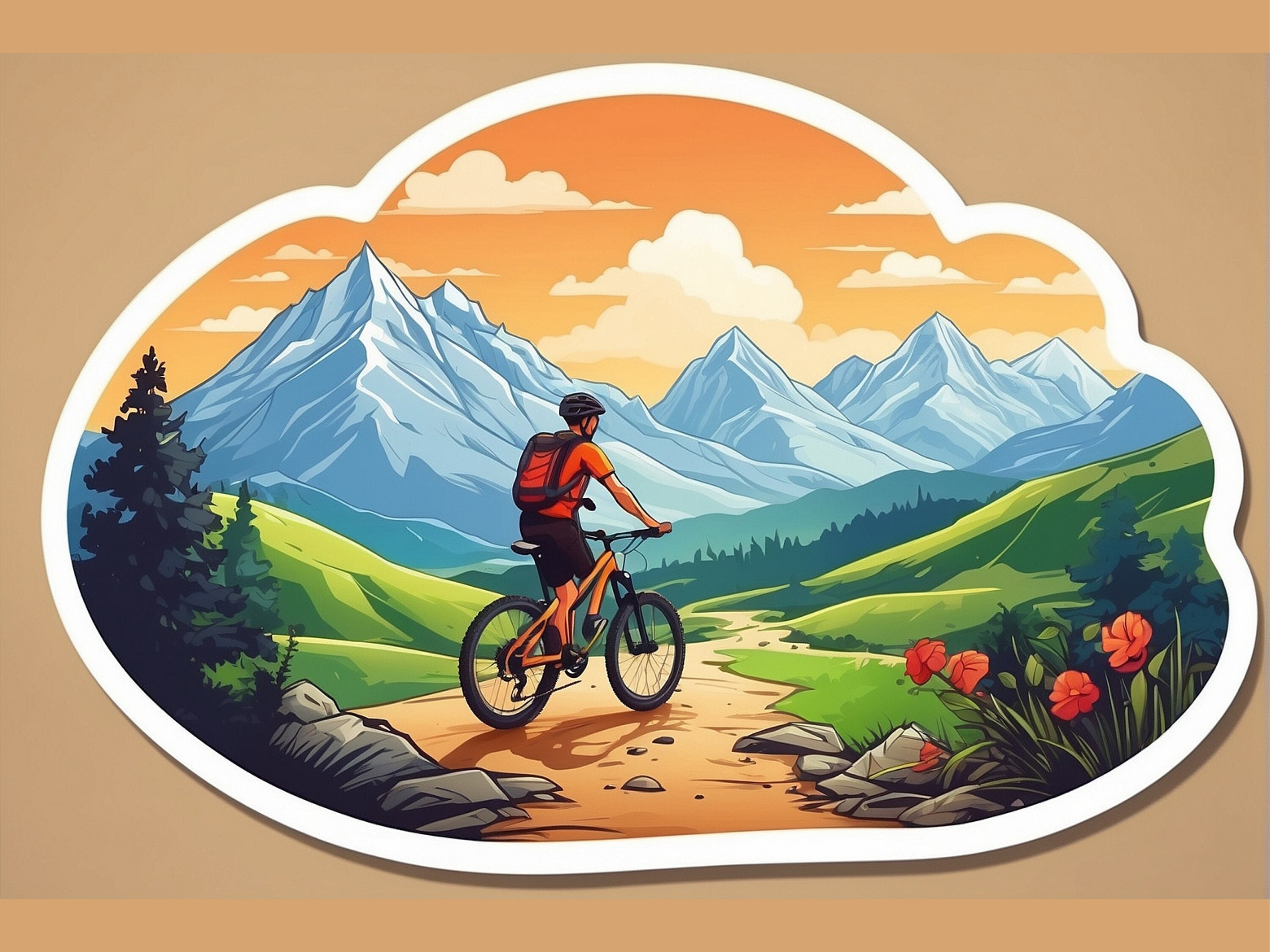 84 Mountain Biking Trails Printable Stickers: Adventure Awaits 3x2 ...