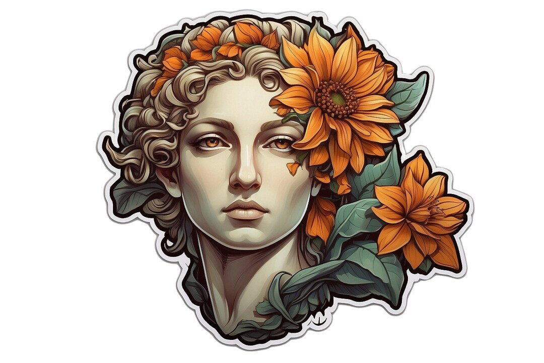Sunflower of Apollo Stickers: Greek Mythology Inspired, Various Sizes ...