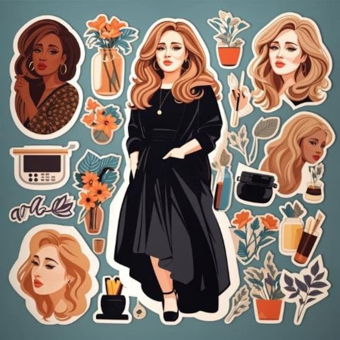 Adele-inspired 500-page Digital Sticker Collection Perfect for Fans ...