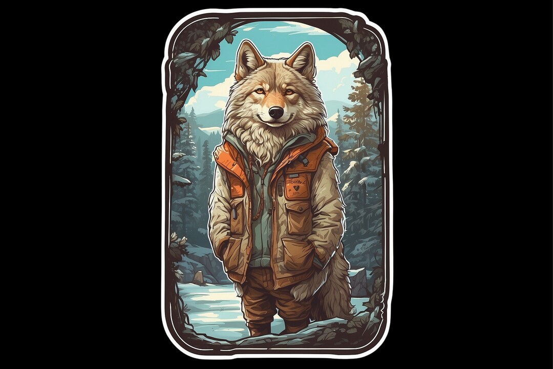 Elderly Wolf in Snow: 80 Wisdom of the Wilderness Stickers - Etsy