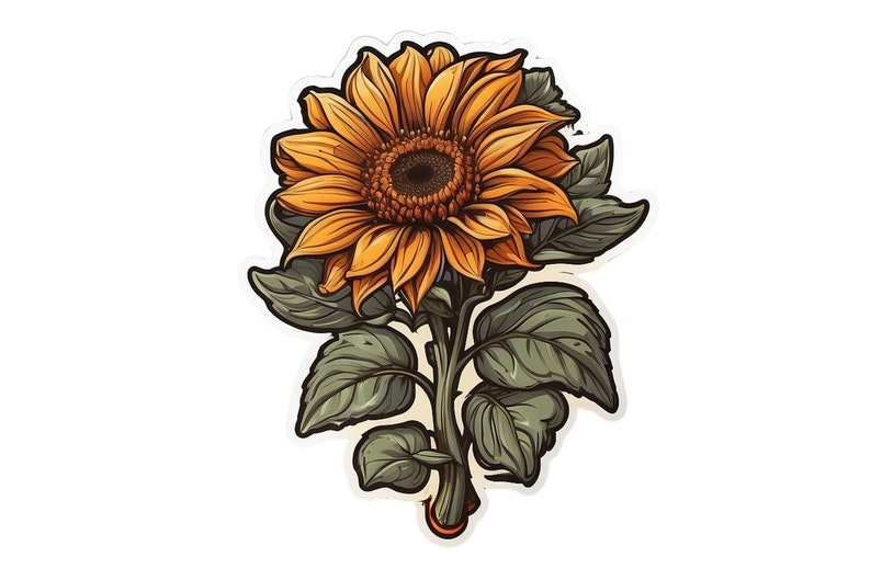 Sunflower of Apollo Stickers: Greek Mythology Inspired, Various Sizes ...