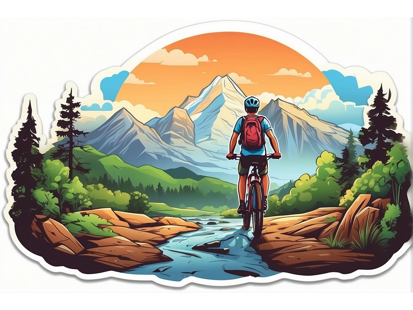 84 Mountain Biking Trails Printable Stickers: Adventure Awaits 3x2 ...