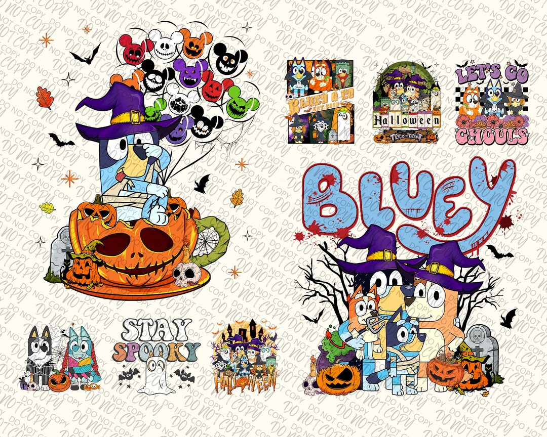 Bluey Halloween Png, Horror Character Png, Bluey Characters Png, Bluey ...