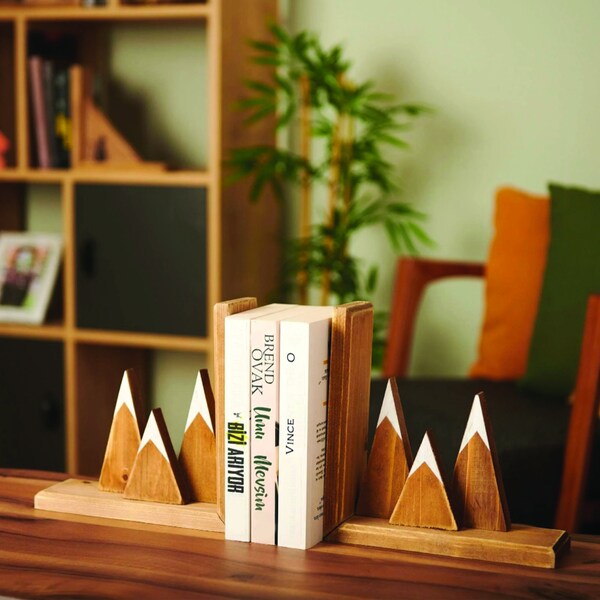Mountain Bookends - Etsy