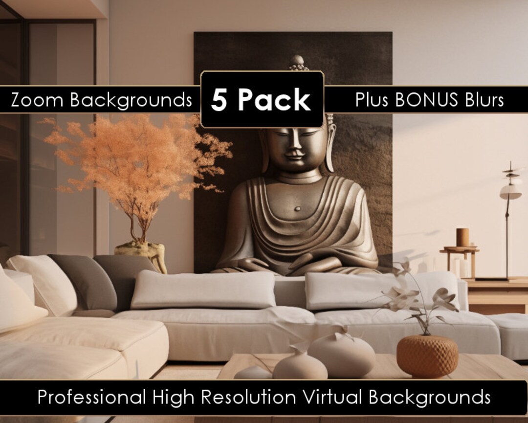 Livingroom Virtual Backgrounds 5 Bundle With BONUS Blur Images for Each ...