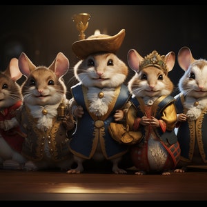 Renaissance Rodents, Cute Mice in Costume, Funny Mice in 1500's ...