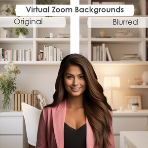 Cream Home Office Virtual Background for Zoom, Microsoft Teams ...