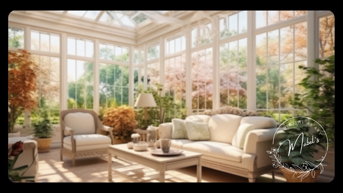 Sunroom Virtual Background for Zoom, Microsoft Teams, Facebook, Webex ...