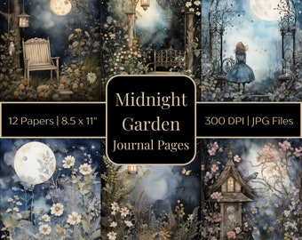 Fairies Junk Journal Scrapbook Pages Bundle Watercolor, Junk Journal ...